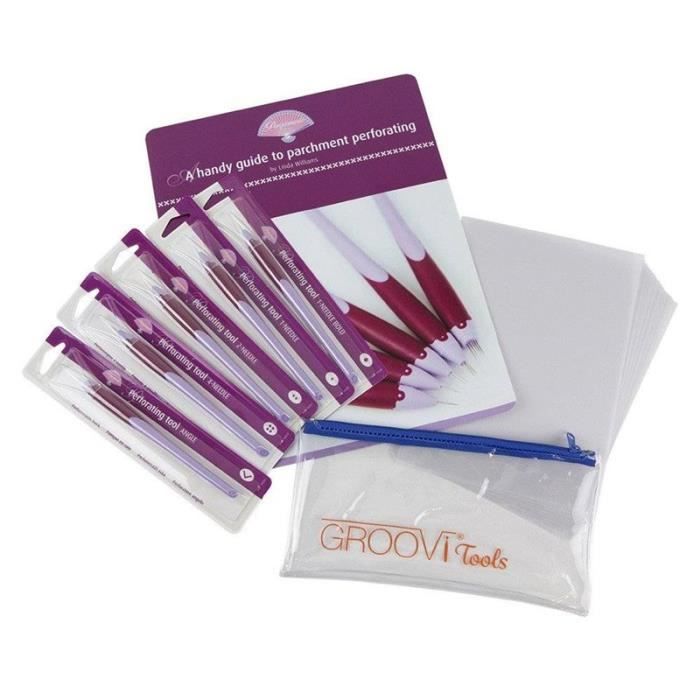 Pergamano kit outil à perforer 5 outils + 20 feuilles parchemin U ...