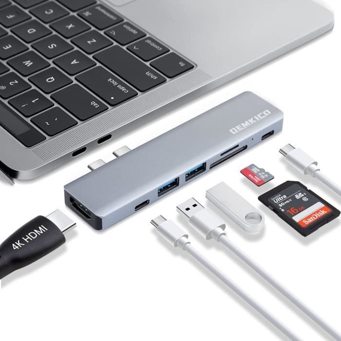 Hub USB C 7 en 2 pour MacBook Pro MacBook Air, DEMKICO Adaptateur ...