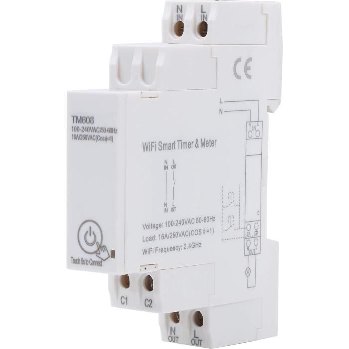Compteur D'Énergie Monophasé Tm608, Compteur Électrique Wifi 2.4Ghz ...