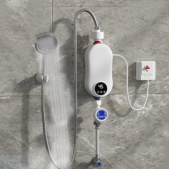 Mini Chauffe-Eau Électrique Réchauffeur D'Eau Instantané Avec Affichage À Cristaux Liquides Pour ...