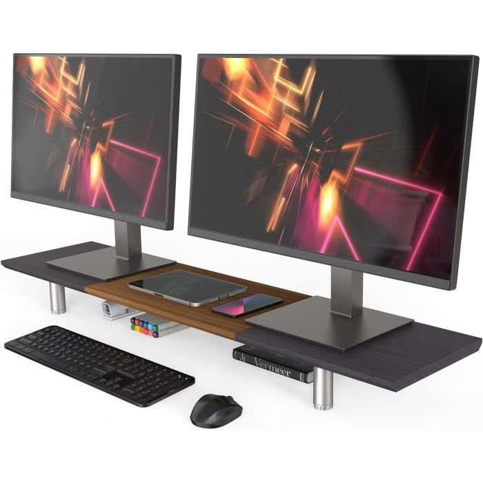 Grand Support Pour Écran 100Cm Dual Monitor Stands Riser Avec Pied ...