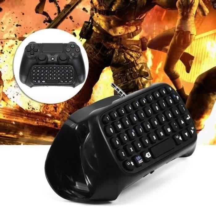 Mini clavier de jeu sans fil Bluetooth Chatpad pour contrôleur PS4 ...