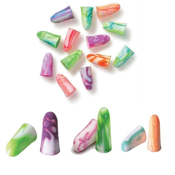 BOULES QUIES,--Bouchons'oreille colorés en mousse souple, 10 pièces ...