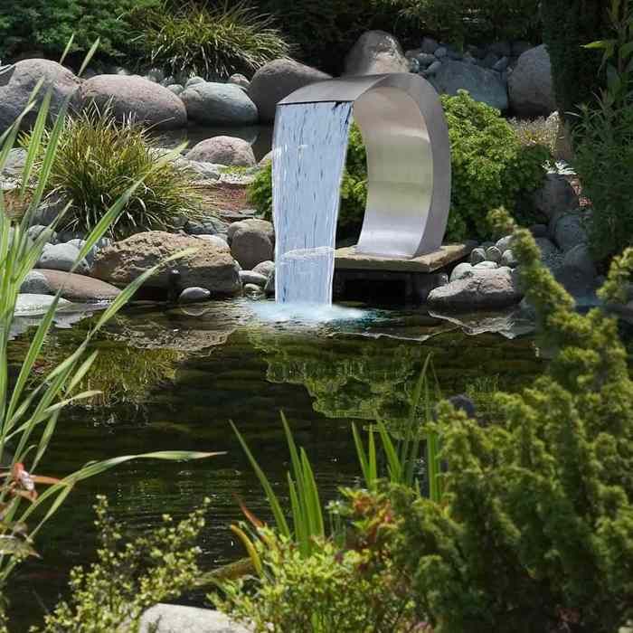 Meilleures Fontaine cascade de piscine-Acier inoxydable 45 x 30 x 60 cm ...