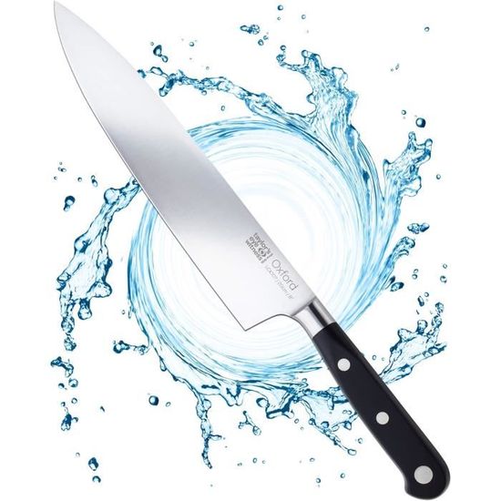 Oxford Professional Long Couteau De Chef Lame Pleine Soie 20 Cm Acier ...