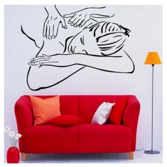 DIY Spa Massage Sticker Mural Salon De Beauté Décor Intérieur Porte ...
