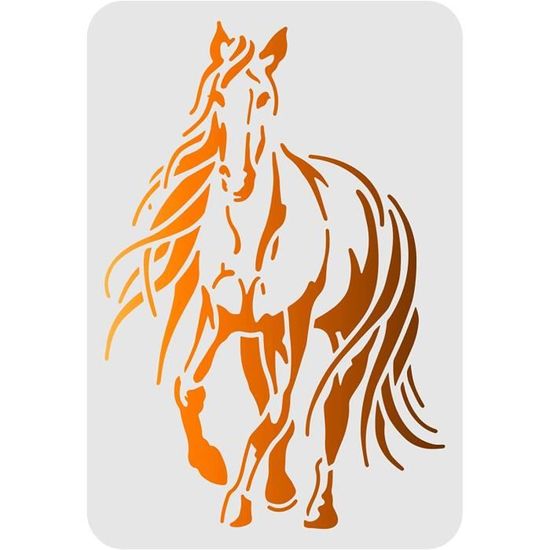 FINGERINSPIRE Pochoir à dessin de cheval 29.7x21cm Pochoir réutilisable pour la peinture d ...