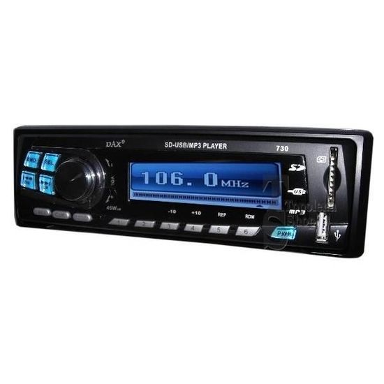 Stereo Autoradio Auto Camper Radio Fm Mp3 Porta Usb Slot Sd Lcd Dax730 ...