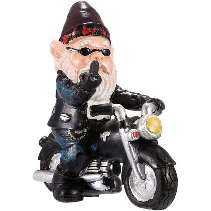 Garden Motorcycle Statue,GNOME Outdoor Garden Ornament,Wicked Gnomes ...