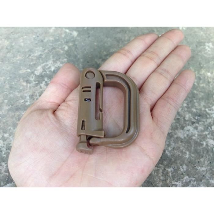 Mousqueton Molle Grimloc avec anneau de verrouillage en D,Clip en plastique,boucle à anneau ...