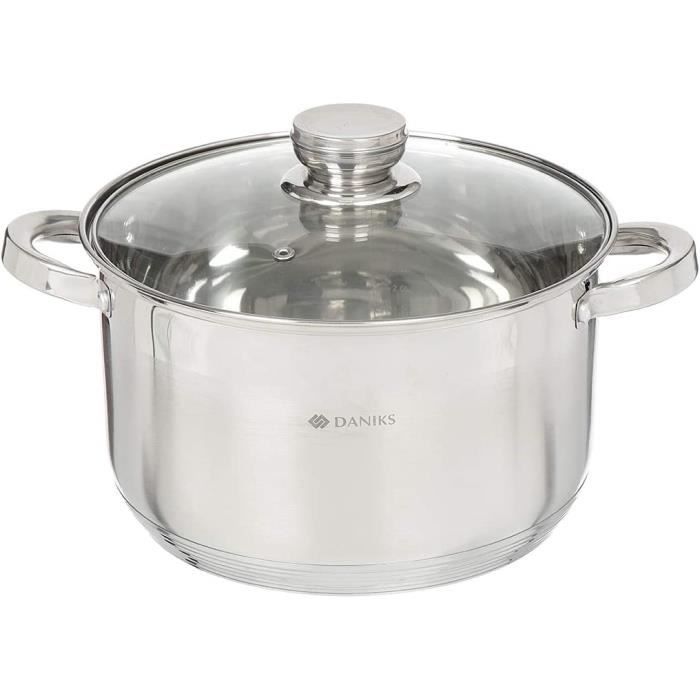 Standard Marmite INOX | Faitout avec Couvercle en Verre Tous Feux Dont ...
