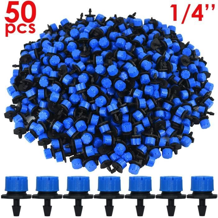 (KSL01-KIT189-50P)50X flèche transparente 1/4 ''4/7mm tuyau goutte-à ...
