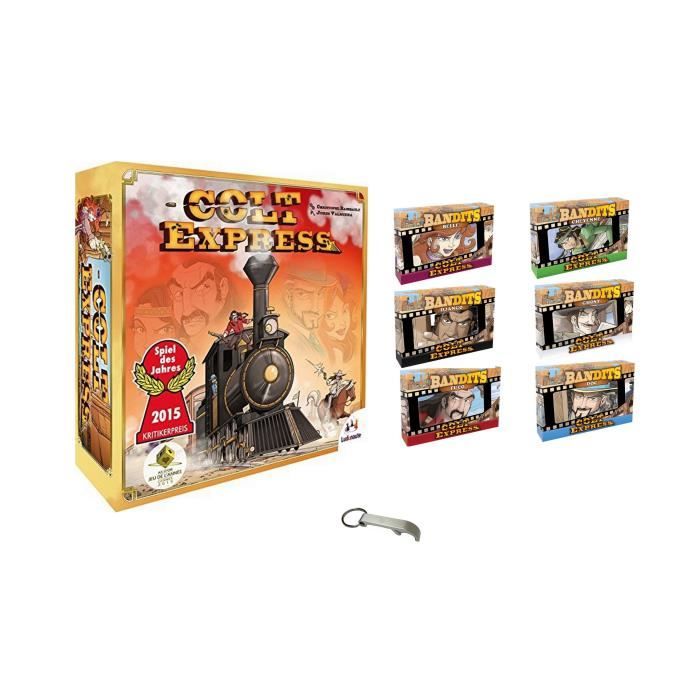 Lot Colt Express Jeu de Base + 6 Bandits Tuco + Cheyenne + Ghost + Doc ...