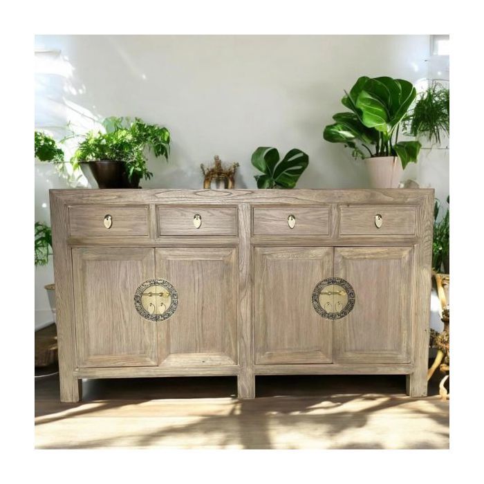 Commode armoire asiatique oriental Buffet chinois vintage style shabby ...