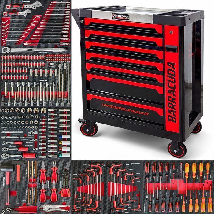 BARRACUDA TOOLS Servante d'atelier CUDA Max XXL 8 tiroirs avec 6 ...