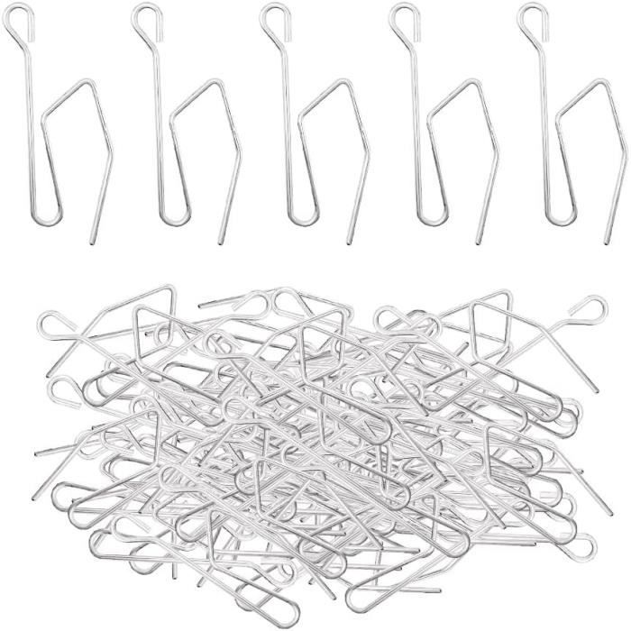 Crochets Agrafes Pour Rideaux,80 Pièces Crochets Rideaux Rail,Crochets ...