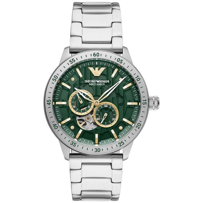 Emporio Armani Montre Hommes Automatique Multi Cadrans Bracelet Acier inoxydable Argent AR60053 Achat vente montre Homme Adulte Acier Cdiscount