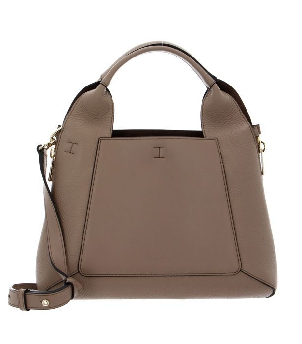 FURLA Sac à épaule brun clair en cuir pour femme - Gilda Tote Bag M ...