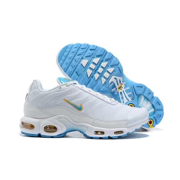 Basket Airs-TNs Plus 3 Hommes et Femmes Blanc bleu - Cdiscount Chaussures