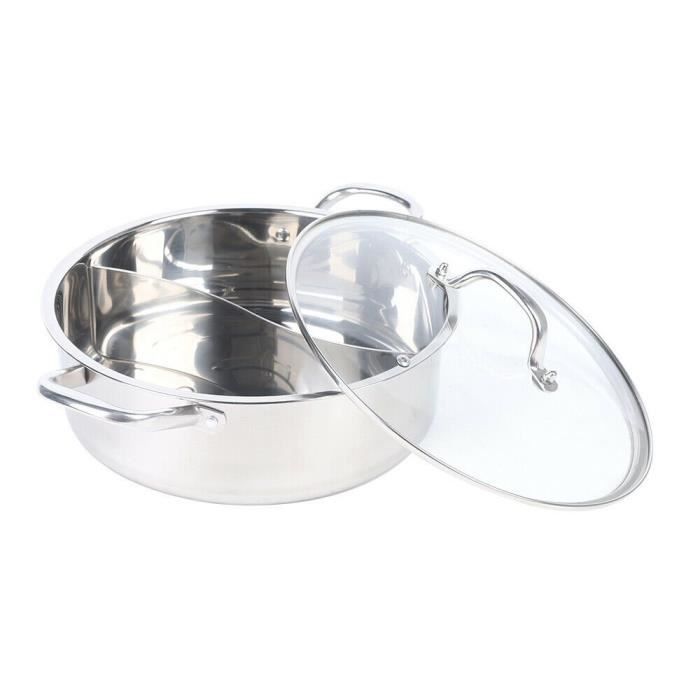 30 cm 2 compartiments marmite en acier inoxydable - Casserole ...