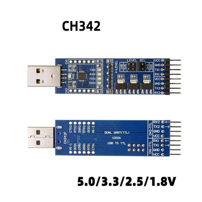 Pièce imprimante,Flash de mise à niveau USB vers TTL,1.8V,3.3V,5V,UART1.8V,USB vers port série ...