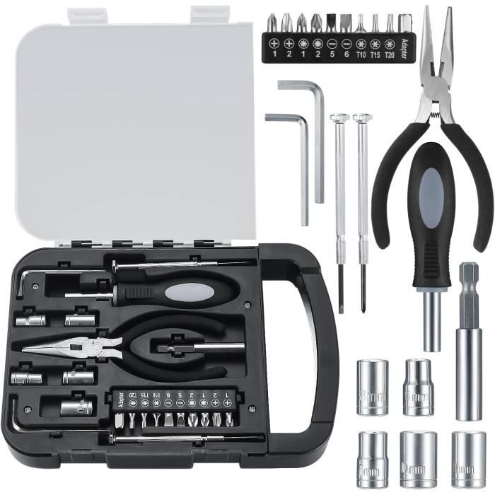 22 Pièces Boîte À Outils Complète, Mallette Outils, Coffret À Outils ...