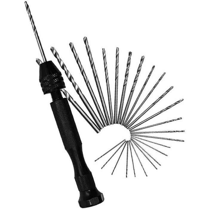 26 Pièces Mini Perceuse À Main, Perceuse Manuelle, Twist Drill Bits ...