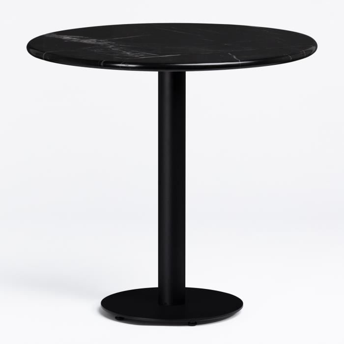 SKLUM Table de Bar Ronde en Marbre Chack Ø60 cm Noir Noir - Cdiscount ...