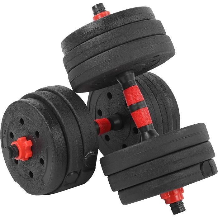 Haltères 20kg, Kit d'Haltères Musculation Réglable pour Entraînement ...