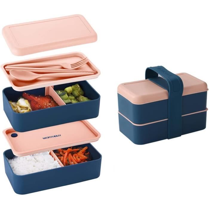 Ruucy Bento Lunch Box, 1400ml Double Boite Repas Compartiment avec ...