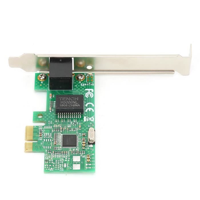 Carte Réseau Gigabit - TMISHION - Intel I211 - PCI-E x1 - 1 Port RJ-45 - 10/100/1000 Mbps ...