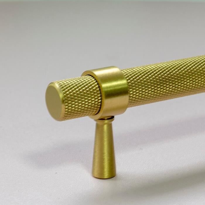 Satin Brass-Hole to Hole 192mm -Poignée moletée en laiton de 5 pouces ...