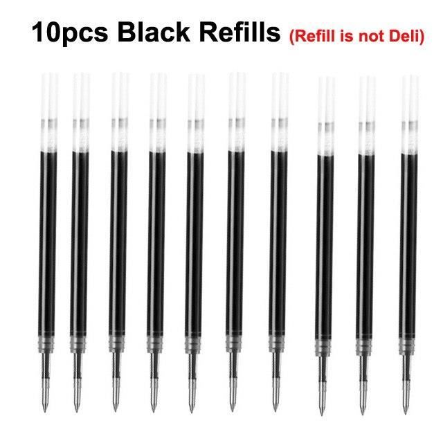 STYLO,10PCS Black ink--stylo à Gel rotatif Nusign, 0.5MM, couleur encre ...