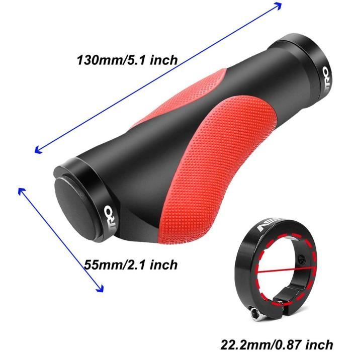 Poignées VTT - Ergonomique - Antidérapante - Double Verrouillages ...