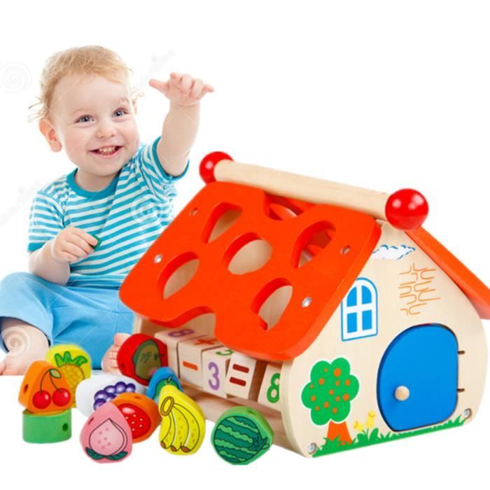 Jeu Cubes En Bois - Fruit Cube de Tir de Forms- Pour Enfants et Bébés ...