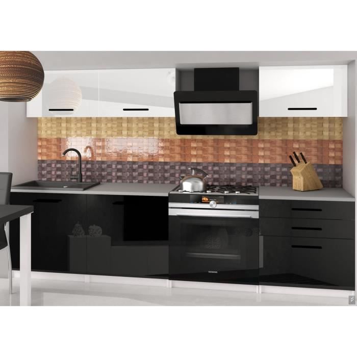KOMPARTO - Cuisine complète L160 cm - Cuisine droite 6 pcs - Plan de ...