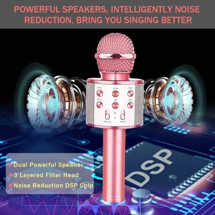Micro Karaoke Enfant Pour Chanter Fille Garcon - Microphone Karaoké ...