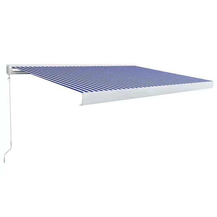 VidaXL Store à cassette manuel 350x250 cm Bleu et blanc - Cdiscount ...
