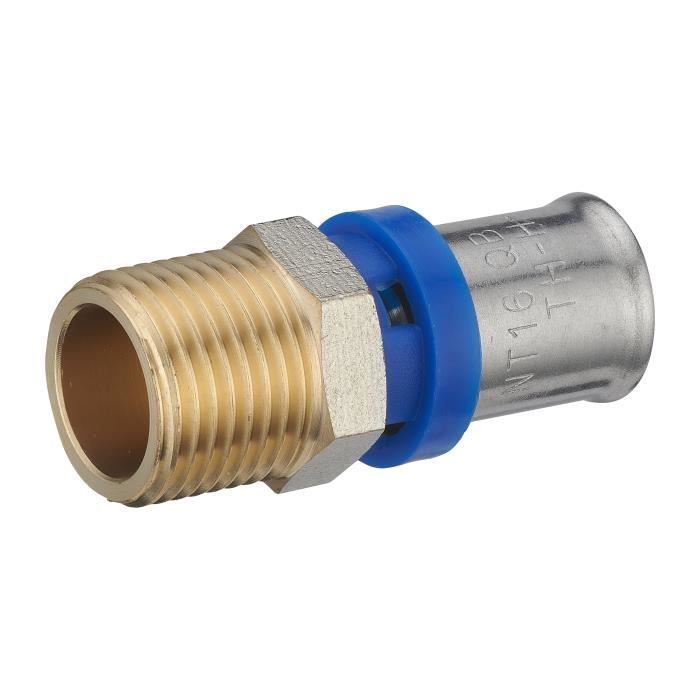 Raccord Multicouche à Sertir Multi profils Ø16 - Mâle 12x17 NT NOYON & THIEBAULT - Laiton - A ...