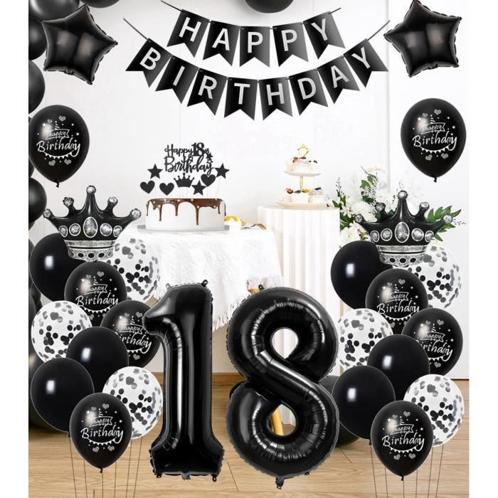 Ballon 35 Ans Anniversaire Noir, 35 Anniversaire Femme Homme Ballon ...