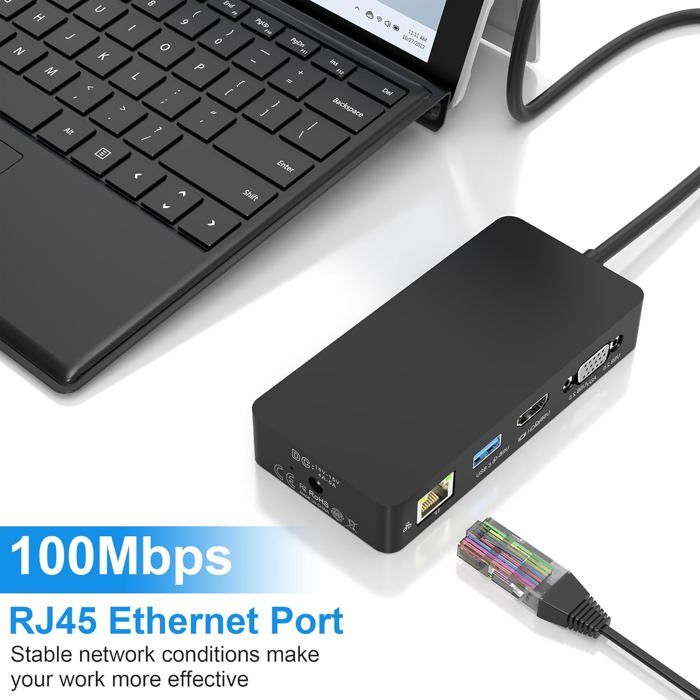 Station d'accueil Surface 11-en-1 - SUTEO - Triple affichage - HDMI 4K ...