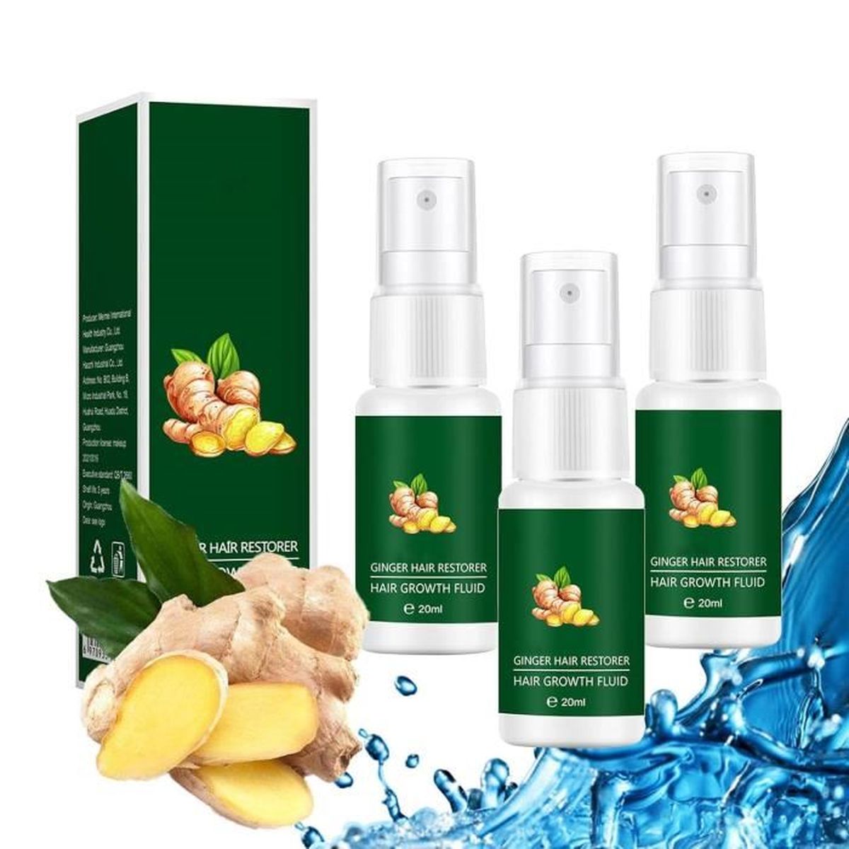 Ginger Hair Growth Serum Regrowth Nourishing Ginger Spray Ginger