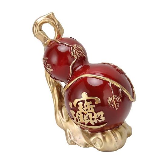Duokon Statue de Gourde en Résine Rouge pour la Richesse et la Paix ...