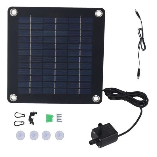 YOSOO Kit Panneau Solaire 20W Monocristallin avec Pompe Fontaine de Jardin pour Bassin etc ...