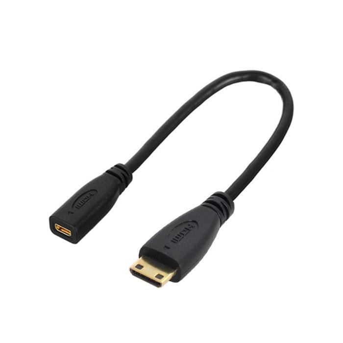 Micro HDMI 1.4 Prise Femelle vers Mini HDMI Câble Adaptateur Mâle ...