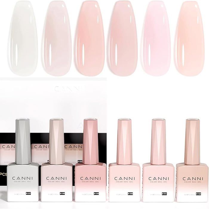 Semi-Permanent Gel Nail Polish Set 6 Colours UV Gel Nail Polish Colour ...