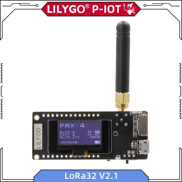 LILYGO – LILYGO®TTGO – carte de développement LoRa32 V2.1 1.6.1 ESP32 ... LILYGO – LILYGO®TTGO – carte de développement LoRa32 V2.1 1.6.1 ESP32 ...