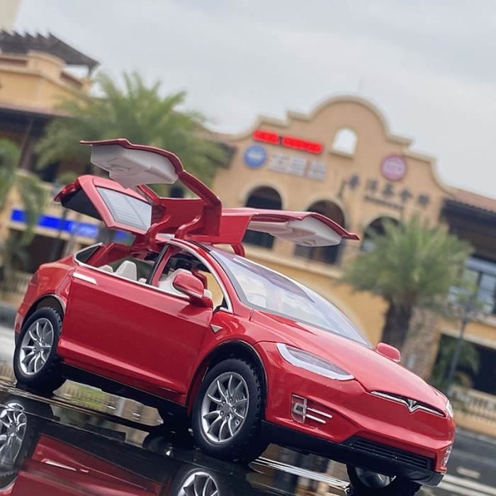 La couleur rouge Voiture Tesla modèle X en alliage, 1:24, véhicule de ...
