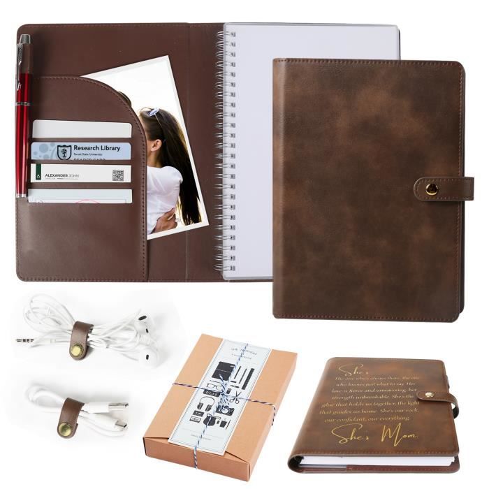 ATOMSTACK A5 carnet de notes 5.9x8.4" Dark Marron Vintage Diary Journal ...