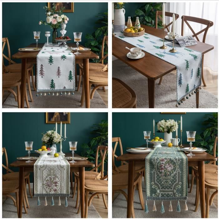 [SHAKIRA] 33*140cm Chemin de Table Noël,Décoration Table Salle Fête ...